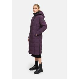 Winterjacke Marikoo "Lanitaa", Damen, Gr. 6XL, dustyplum, Obermaterial: 100% Polyester; Futter: 100% Polyester; Wattierung: 100% Polyester; &Auml;rmelfutter: 100% Polyester, Jacken Winterjacke, Steppmantel mit abnehmbarer Kapuze