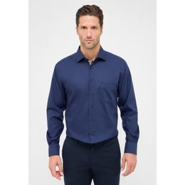 Langarmhemd Eterna "MODERN FIT", Herren, Gr. 39, Normalgr&ouml;&szlig;en, navy, Popeline, 100% Baumwolle, tailliert, Manschette, Hemden, NON IRON (b&uuml;gelfrei)