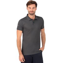 Poloshirt TRIGEMA "TRIGEMA Slim Fit Poloshirt aus DELUXE-Piqu&eacute;", Herren, Gr. M, grau (anthrazit), 100% Baumwolle, Basic, Shirts