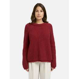 Smith & Soul Rundhalspullover SMITH & SOUL, Damen, Gr. XL, cherry, Material: 42% Polyacryl, 30% Polyamid, 14% Mohair, 14% Wolle, unifarben, regular fit normal, Rundhals, Raglanärmel Rollsaum, Pullover Rundhalspullover, aus Grobstrick