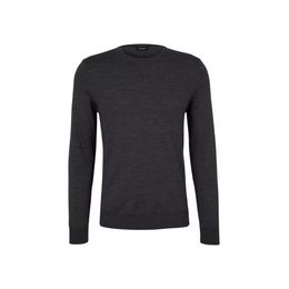 JOOP! Rundhalspullover JOOP "Denny", Damen, Gr. L, dunkelgrau, Strick, Obermaterial: 100% Wolle, regular fit normal, Rundhals, elastischer Bund, Pullover Rundhalspullover