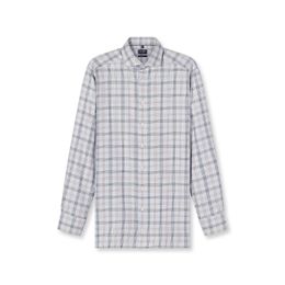 Businesshemd OLYMP "OLYMP Luxor, modern fit, Businesshemd, Royal Kent", Jungen, Gr. 38, Normaler Arm, silbergrau, 100% Baumwolle, Hemden