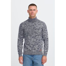 Rollkragenpullover Blend "BHDami", Jungen, Gr. XXL, marineblaus, Grobstrick, 70% Baumwolle (Recycled), 30% Polyester (Recycled), meliert, normal normal, hoch geschlossener Ausschnitt, Pullover Rollkragenpullover, Stilvoller Basic Strickpullover mit Rollkragen