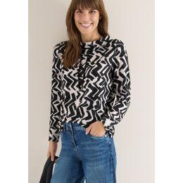 Stehkragenpullover Cecil, Damen, Gr. L (42), light greige melange, Strick, Obermaterial: 67% Viskose, 28% Polyester, 5% Elasthan, bedruckt, normal hüftbedeckend, Rundhals, Pullover Stehkragenpullover
