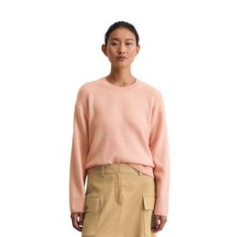 Marc O'Polo Strickpullover MARC O'POLO "aus softem Schurwolle-Mix", Damen, Gr. M, pastel rose, Obermaterial: 75% Schurwolle, 25% Polyamid, unifarben, Rundhals, Pullover Strickpullover