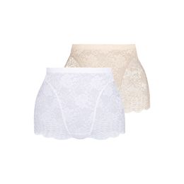 Sassa Mode Panty SASSA "Functional Lace", Damen, Gr. 105, wei&szlig; (wei&szlig;, natur), Spitze, Obermaterial: 89% Polyamid, 11% Elasthan, unifarben, normal, Unterhosen Panty, mit Spitzeneinsatz