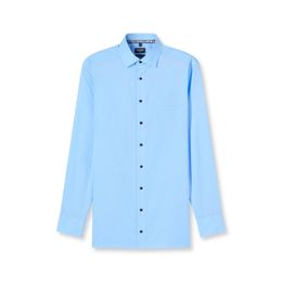 Businesshemd OLYMP "OLYMP Luxor, modern fit, Businesshemd, New Kent", Jungen, Gr. 38, Normaler Arm, bleu, 100% Baumwolle, Hemden
