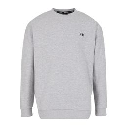 Rundhalspullover STARTER Black Label "Starter Black Label Starter USA Crew Neck", Damen, Gr. M, erdgrau, 75% Baumwolle, 20% Polyester, 5% Viskose, mehrfarbig, normal, Rundhals, Pullover Rundhalspullover