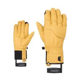 Skihandschuhe Ziener "GISMON-Z AS PR TOUCH", Damen, Gr. 9.5, tan, Materialmix, Handschuhe