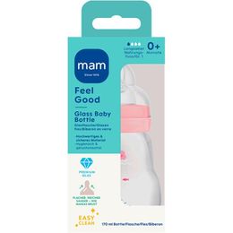 Babyflasche aus Glas Feel Good rosa, von Geburt an, 170 ml MAM