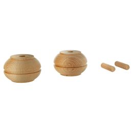 Kosche Kugelf&uuml;&szlig;e A Buche mit D&uuml;bel 2 St&uuml;ck &Oslash; 55 mm