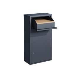WESTMANN Briefkasten mit Paketbox 'Pollux' Stahl anthrazit 44 x 22 x 82 cm