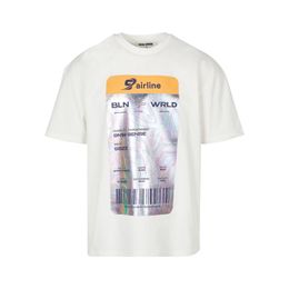 9N1M SENSE T-Shirt Herren Gr&ouml;&szlig;e L blau / curry / schwarz / offwhite