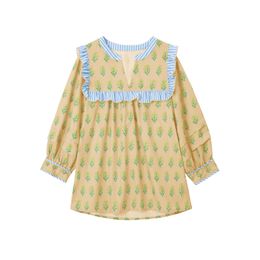 Imily Bela Blouse female size XL Yellow / Khaki / Light green / White