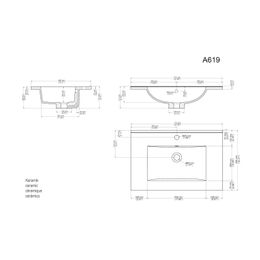 Posseik Badm&ouml;bel Limes & Waschtisch 70cm 2 Greifraum SoftClose Ausz&uuml;ge wei&szlig; Hg