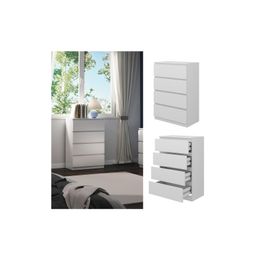 VICCO Kommode Calisto, Wei&szlig; 70 x 102 cm, mit 4 Schubf&auml;cher, Schrank, Wohnzimmer