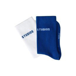 Copenhagen Studios Socken Damen Gr&ouml;&szlig;e 47/48 blau / wei&szlig;