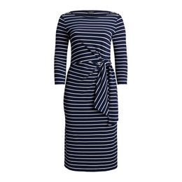 Lauren Ralph Lauren Plus Kleid 'VAYRA' Damen Gr&ouml;&szlig;e 48 navy / wei&szlig; Winterkleid
