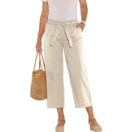 Damen Culotte mit abnehmbarem Bindeg&uuml;rtel sand, Gr&ouml;&szlig;e 42