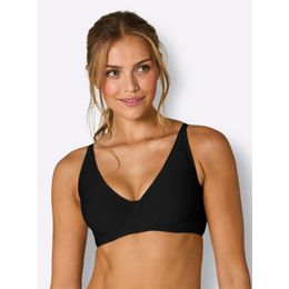 Naturana Damen T-Shirt-BH mit B&uuml;gel, schwarz, Gr&ouml;&szlig;e 90E