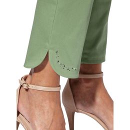 WITT Damen Hose mit Glitzersteinchen am Saum, eucalyptus, Gr&ouml;&szlig;e 25