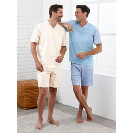 KINGsCLUB Herren Shortys, champagner + eisblau, Gr&ouml;&szlig;e 44/46