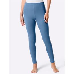 feel good Damen Leggings, mittelblau, Gr&ouml;&szlig;e 44/46