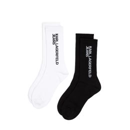KARL LAGERFELD JEANS Socks male Black, White size One Size