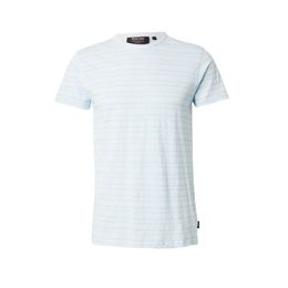 INDICODE JEANS T-Shirt 'Spir' Herren Gr&ouml;&szlig;e L hellblau / wei&szlig;