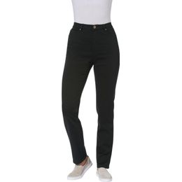 Damen 5-Pocket-Hose mit seitlichem Dehnbund schwarz, Gr&ouml;&szlig;e 19
