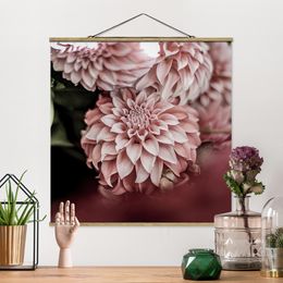 Bilderwelten Stoffbild mit Posterleisten Dahlie Close-Up