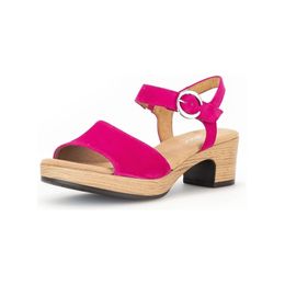 Gabor COMFORT Damen Riemchensandale "Gabor Comfort Sandalen Veloursleder", Gr. 38pink, Veloursleder, Schuhe