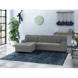 Ecksofa Home Affaire, B:239cm H:75cm T:152cm, grau, 95% Polyester, 5% Nylon, Wohnzimmer, Sofas, "Balme L-Form", Inkl. Zierkissen, wahlweise mit