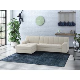 Ecksofa Home Affaire, B:239cm H:75cm T:152cm, beige, 95% Polyester, 5% Nylon, Wohnzimmer, Sofas, "Balme L-Form", Inkl. Zierkissen, wahlweise mit