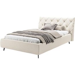Polsterbett Home Affaire, B:176cm H:105cm L:254cm, beige, 96% Polyester, 4% Polyacryl, Betten, "Elloree, in 4 Breiten bis 200cm, auch in Leder",