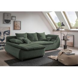 Ecksofa Home Affaire, B:270cm H:90cm T:170cm, gr&uuml;n, Microfaser PRIMABELLE (100% Polyester) / Struktur (82% Polyester, 9% Viscose, 7% Baumwolle, 2%
