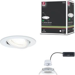 Paulmann LED Einbauleuchte "LED Einbauleuchte Nova Coin rund 84mm 50", 1, Ø 8,4cm, 1 Stk., weiß, Leuchten