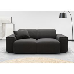 2-Sitzer Home Affaire, B:194cm H:71cm T:101cm, grau, 100% Polyester, Sofas, "Glimminge auch in Breitcord + Feincord + Easy care-Bezug", besondere