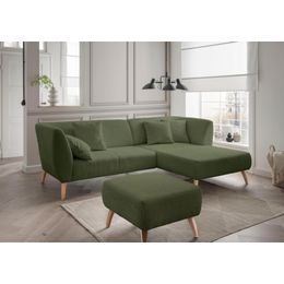 Ecksofa Home Affaire, B:264cm H:80cm T:160cm, gr&uuml;n, 100% Polyester, Wohnzimmer, Sofas, "Colori Polsterm&ouml;bel mit zeitlos eleganter R&uuml;ckenf&uuml;hrung.