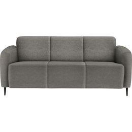 3-Sitzer Home Affaire, B:185cm H:76cm T:90cm, grau, Luxus-Microfaser weich 100% Polyester;Struktur fein 100% Polyester, Sofas, "Marone"
