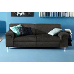 2,5-Sitzer Home Affaire, B:190cm H:72cm T:80cm, schwarz, Sofas, "Jamie zeitlos elegant, klares Design, komfortabel"