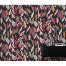 Erismann Vliestapete "Vliestapete FOLIAGE", B/L: 0,53m x 10,05m, Rollen: 1, rot, Wohnzimmer, Tapeten, Phthalate frei