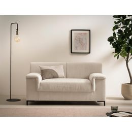 1,5-Sitzer Home Affaire, B:144cm H:76cm T:81cm, beige, 100% Polyester, Sofas, "Jamie 2 B/T/H: 144/81/76 cm, auch in Cord", zeitlos, modern, mit