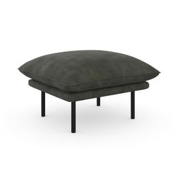 Polsterhocker Home Affaire, B:70cm H:43cm T:65cm, grün, Struktur (100% Polyester);Struktur weich (85% Polyester/15% Nylon);Samtoptik (100%
