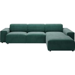 Ecksofa Home Affaire, B:294cm H:71cm, gr&uuml;n, 12% Polyaxryl, 88% Polyester, Wohnzimmer, Sofas, "Glimminge auch in Breitcord, Feincord, Boucl&eacute; + Easy