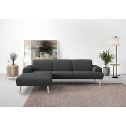 Ecksofa Home Affaire, B:292cm H:83cm T:176cm, grau, 100% Polyester, Wohnzimmer, Sofas, "Swift Scandic Design, Federkern f&uuml;r hohen Sitzkomfort,