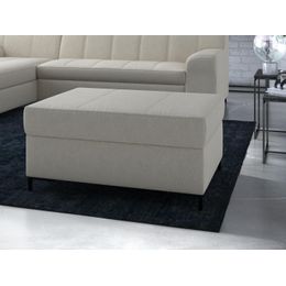 Polsterhocker Home Affaire, B:85cm H:40cm T:61cm, beige, 95% Polyester, 5% Nylon, Hocker, "Balme", passend zur Serie "Balme"