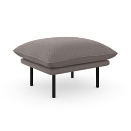 Polsterhocker Home Affaire, B:70cm H:43cm T:65cm, grau, Struktur (100% Polyester);Struktur weich (85% Polyester/15% Nylon);Samtoptik (100%