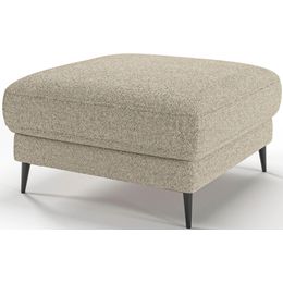 Polsterhocker Home Affaire, B:80cm H:44cm T:80cm, beige, 96% Polyester, 4% Polyacryl, Hocker, "Downtown", passend zur Serie, auch in Cord