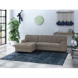 Ecksofa Home Affaire, B:239cm H:75cm T:152cm, grau, 100% Polyester, Wohnzimmer, Sofas, "Balme L-Form", Inkl. Zierkissen, wahlweise mit Bettfunktion